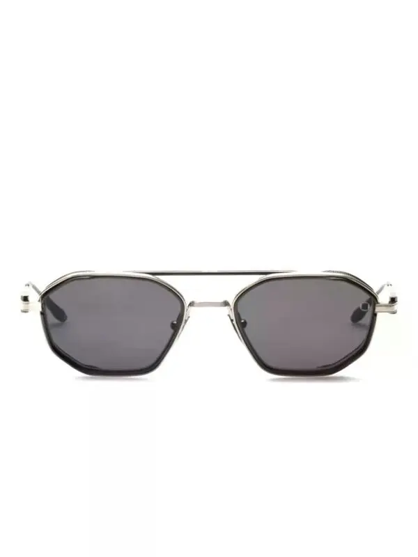 AKONI Eris-two Geometric Sunglasses - Silver