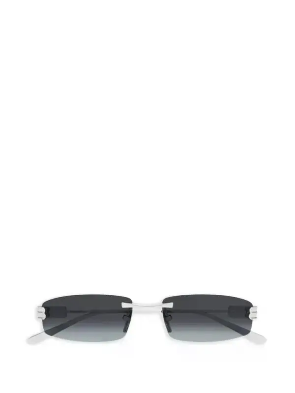 Balenciaga Rectangle-frame Sunglasses - Silver