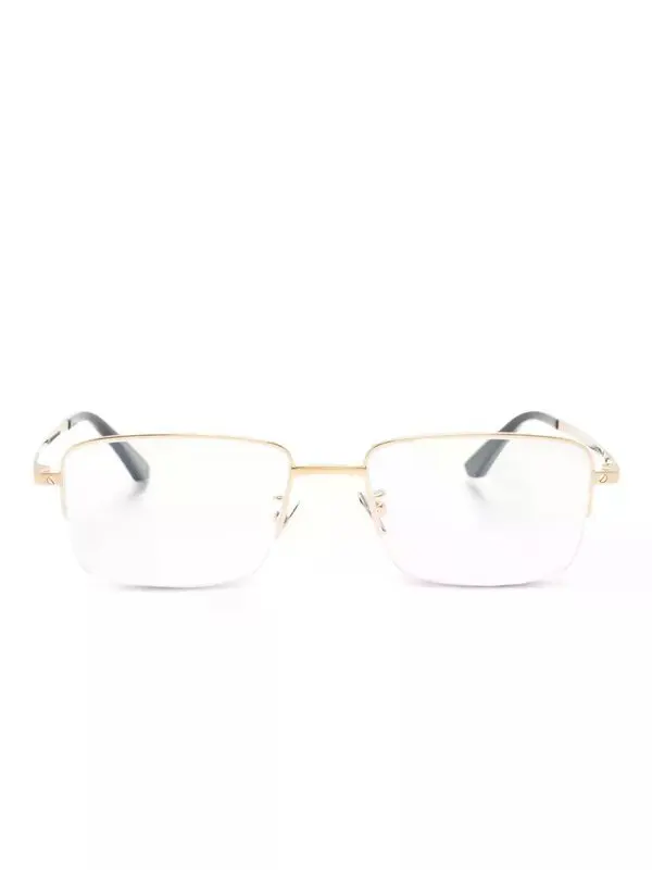 CARTIER Rectangle-frame Glasses - Gold
