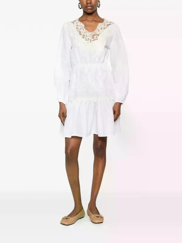 Ermanno Scervino Lace-embellished Mini Dress