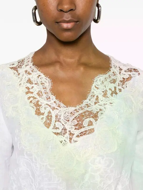 Ermanno Scervino Lace-embellished Mini Dress