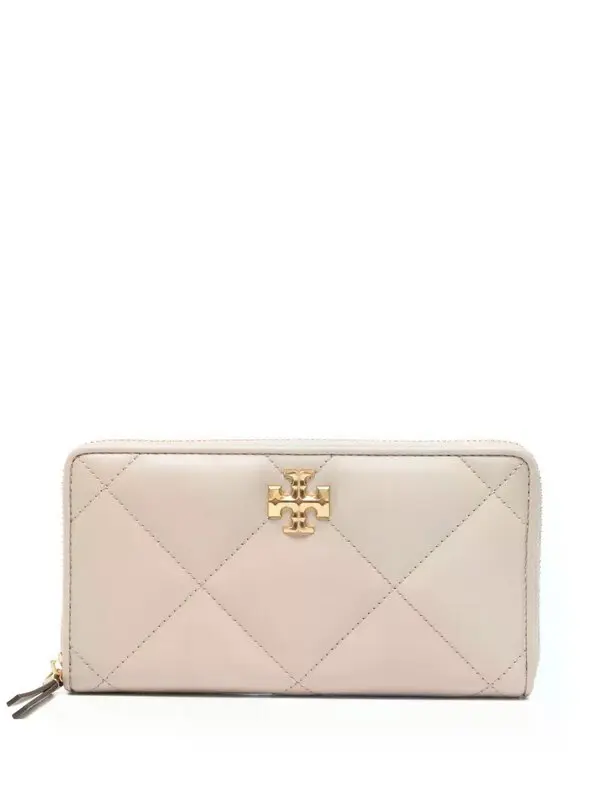Tory Burch Kira Quilted Leather Wallet - Neutrals