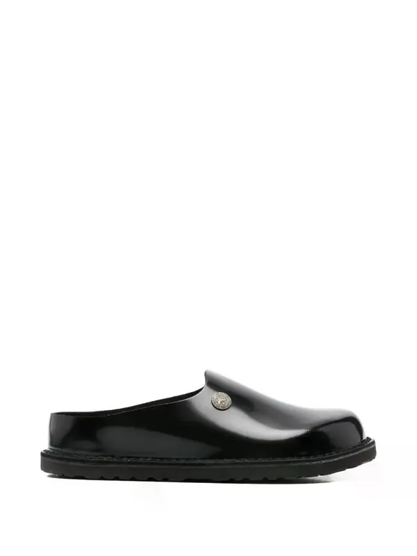 BIRKENSTOCK X Sftm Logo-stud Leather Mules - Black