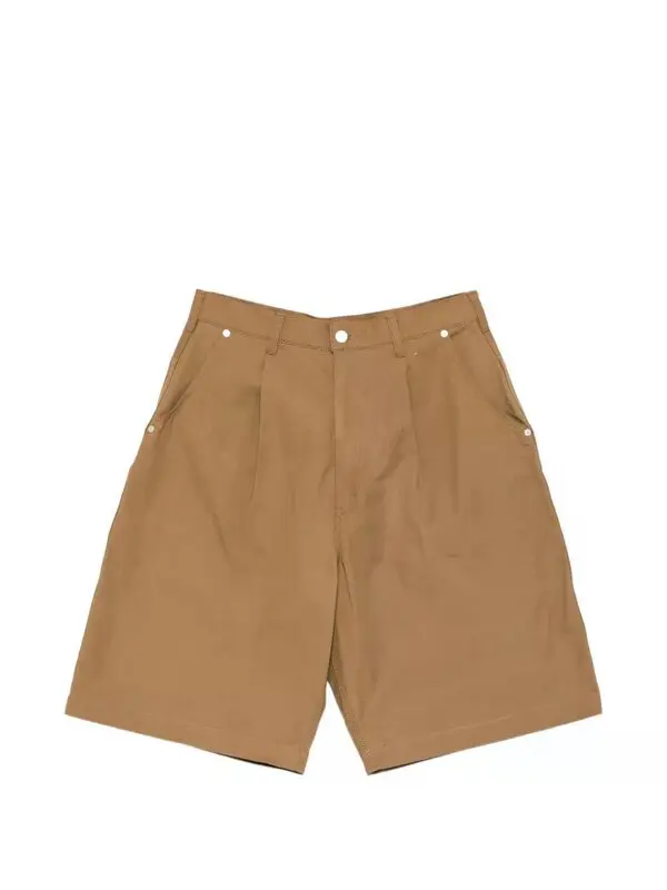Comme Des Garçons Pleated-front Shorts - Brown