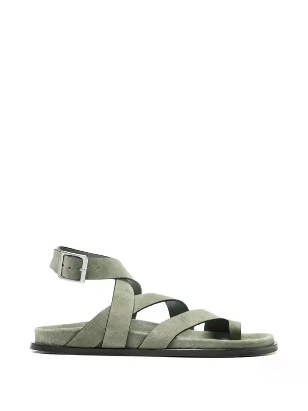ALOHAS Multi-strap Buckled Sandals - Green