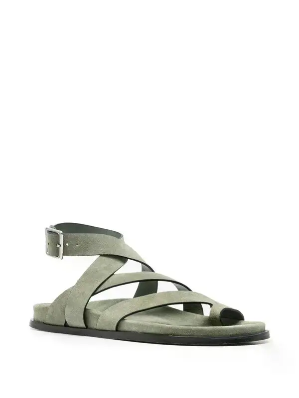 ALOHAS Multi-strap Buckled Sandals - Green