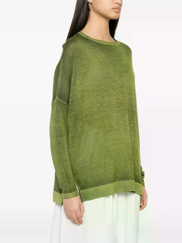 Avant Toi Fine-knit Side-slit Sweater