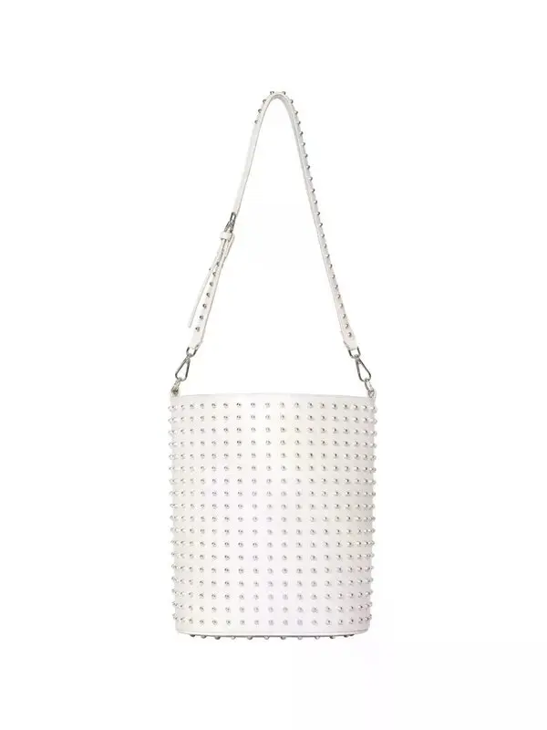 John Richmond Stud-embellished Bucket Bag - White