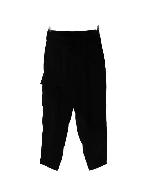 Yohji Yamamoto Gabardine Flap-pocket Trousers - Black