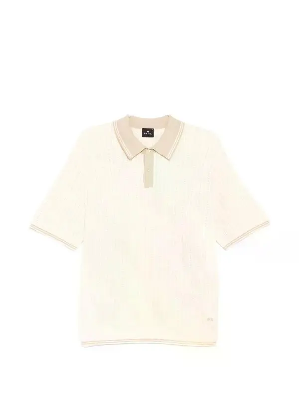 Paul Smith Pointelle Polo Shirt - Neutrals