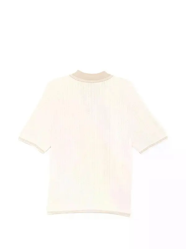 Paul Smith Pointelle Polo Shirt - Neutrals