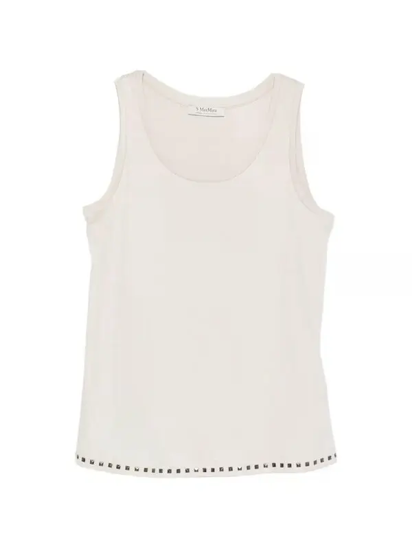 Max Mara Stud-embellished Sleeveless Top - Blue
