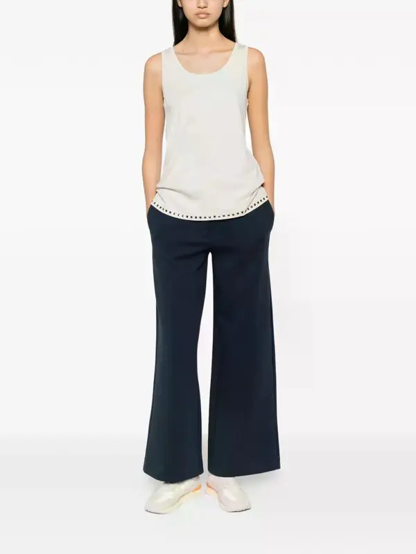 Max Mara Stud-embellished Sleeveless Top - Blue