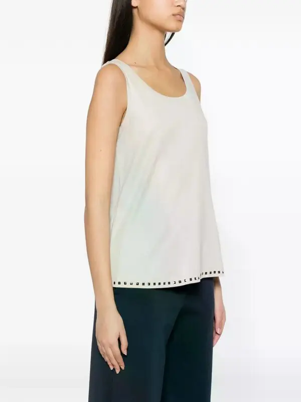 Max Mara Stud-embellished Sleeveless Top - Blue