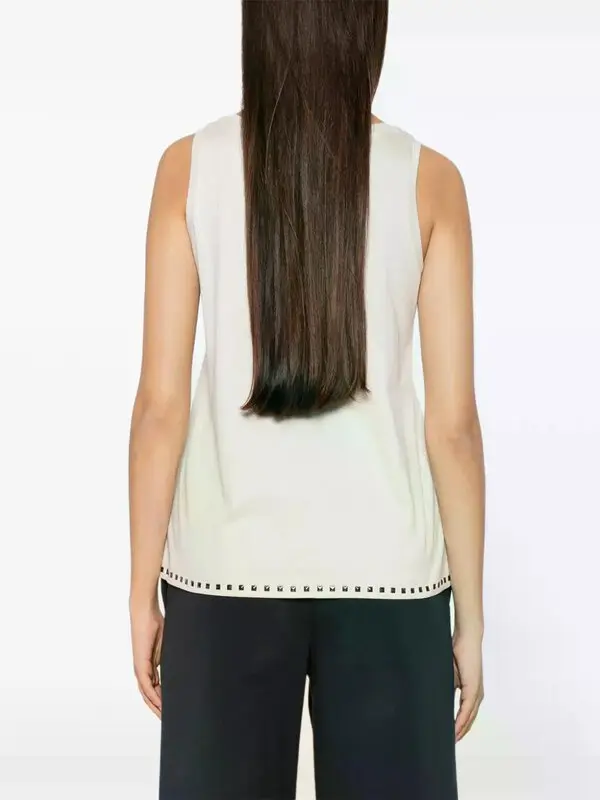 Max Mara Stud-embellished Sleeveless Top - Blue