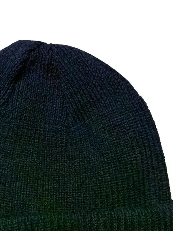 FORTELA Ribbed Knit Folded-edge Beanie - Blue