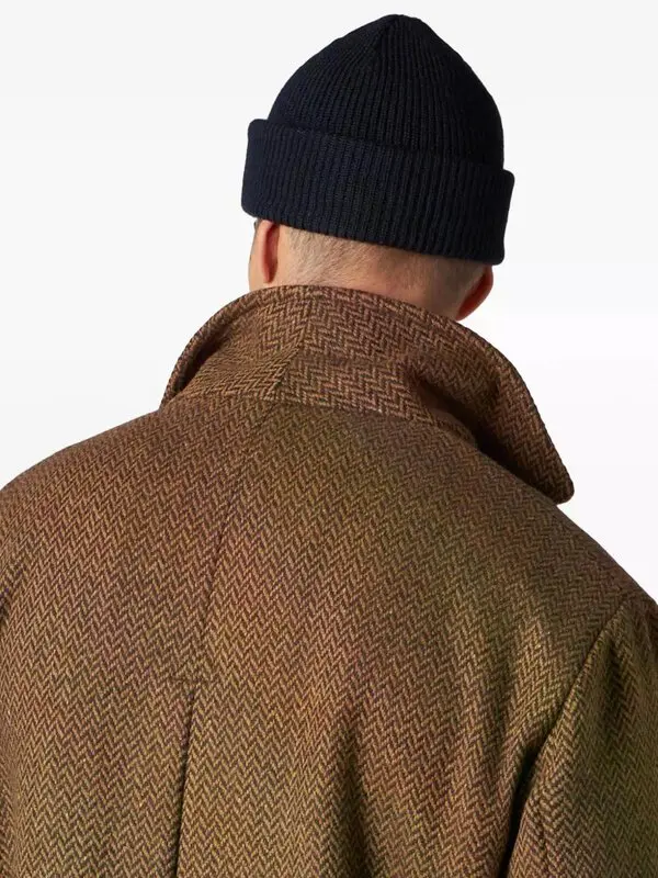 FORTELA Ribbed Knit Folded-edge Beanie - Blue