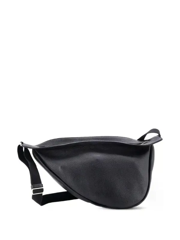 THE ROW Slouchy Banana Bag Leather Crossbody Bag - Black