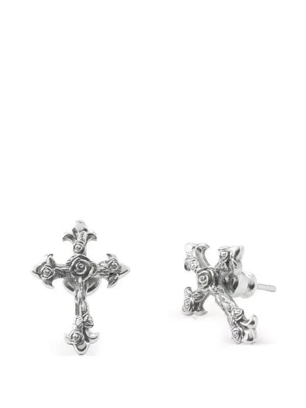 Emanuele Bicocchi Rose Cross Stud Earrings
