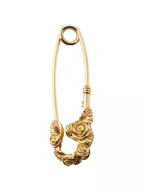 Emanuele Bicocchi Rose Safety-pin Brooch - Gold