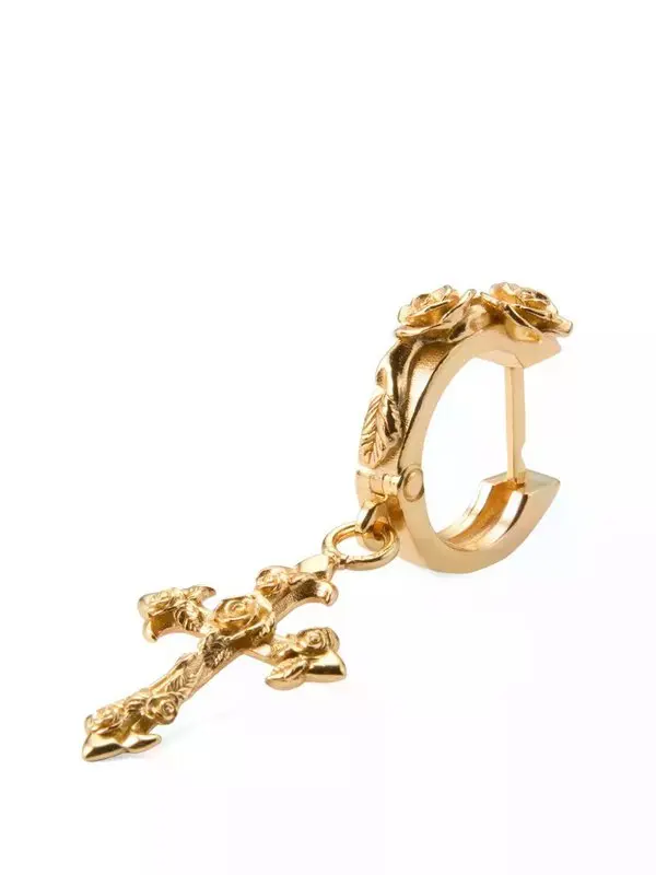 Emanuele Bicocchi Rose Cross Single Earring - Gold