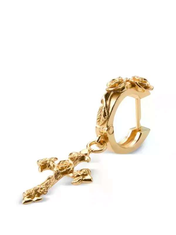 Emanuele Bicocchi Rose Cross Single Earring - Gold