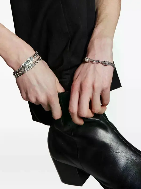 Emanuele Bicocchi Skull Box-clasp Chain Bracelet