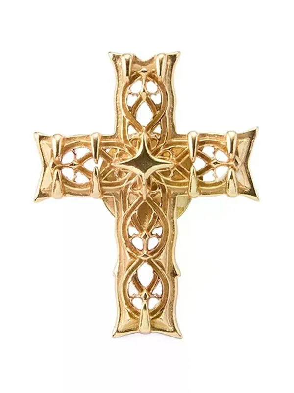 Emanuele Bicocchi Notre-dame Cross Brooch - Gold
