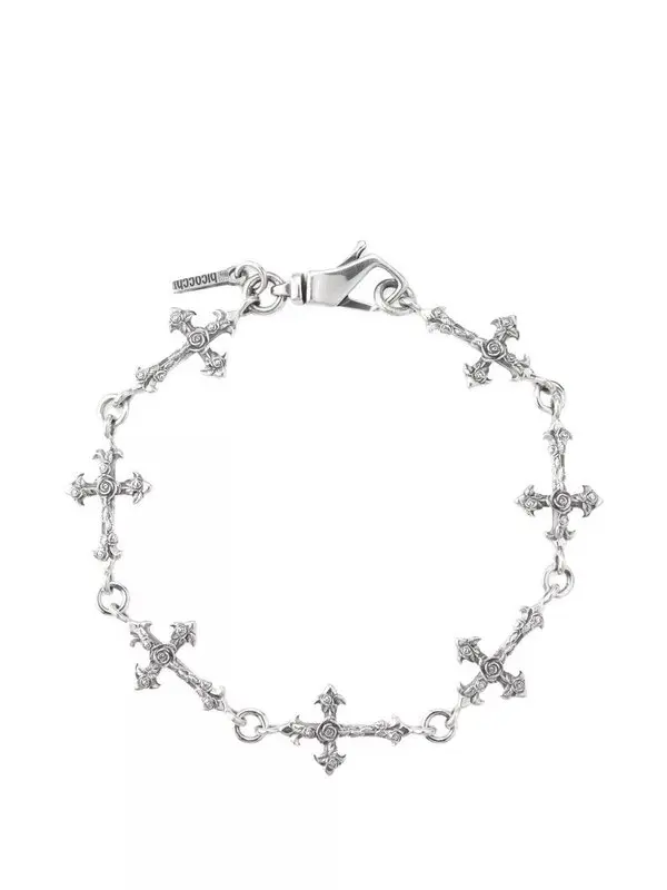 Emanuele Bicocchi Rose Multi-cross Bracelet - Silver