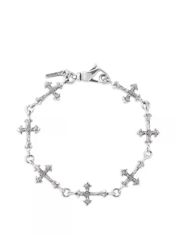 Emanuele Bicocchi Rose Multi-cross Bracelet - Silver