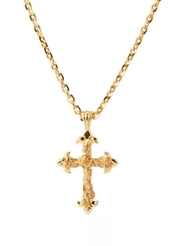 Emanuele Bicocchi Rose Cross Necklace - Gold