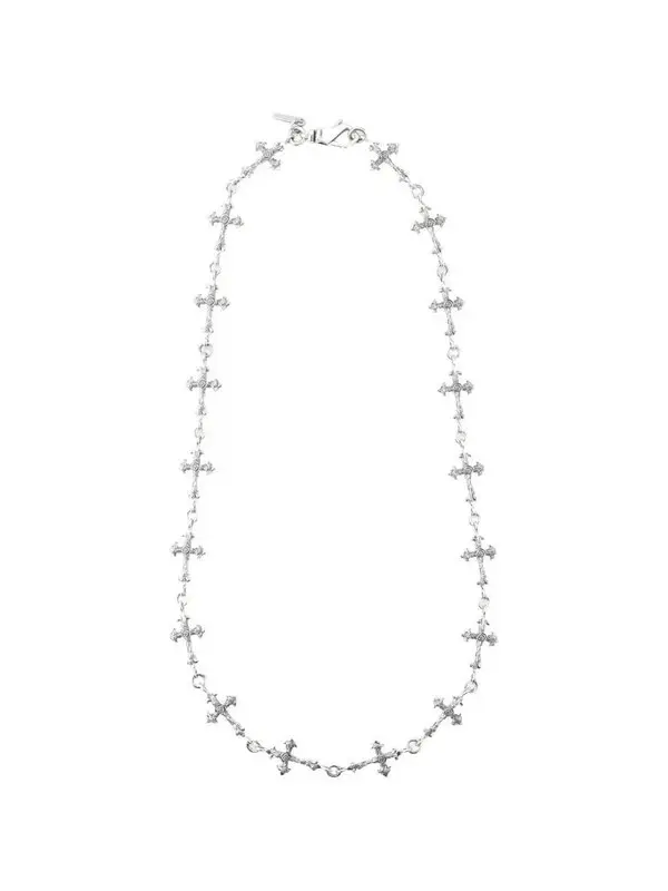 Emanuele Bicocchi Rose Multi-cross Necklace - Silver