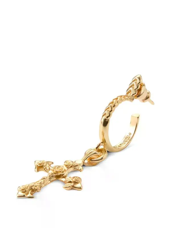Emanuele Bicocchi Rose Cross Single Earring - Gold