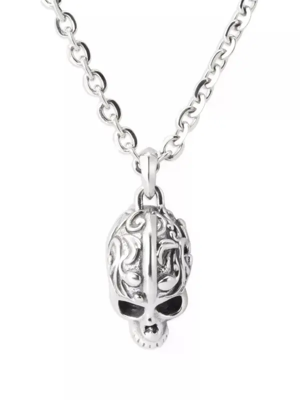 Emanuele Bicocchi Oversize Skull Necklace - Silver