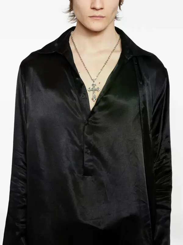 Emanuele Bicocchi Fleury Cross Pendant Necklace - Silver
