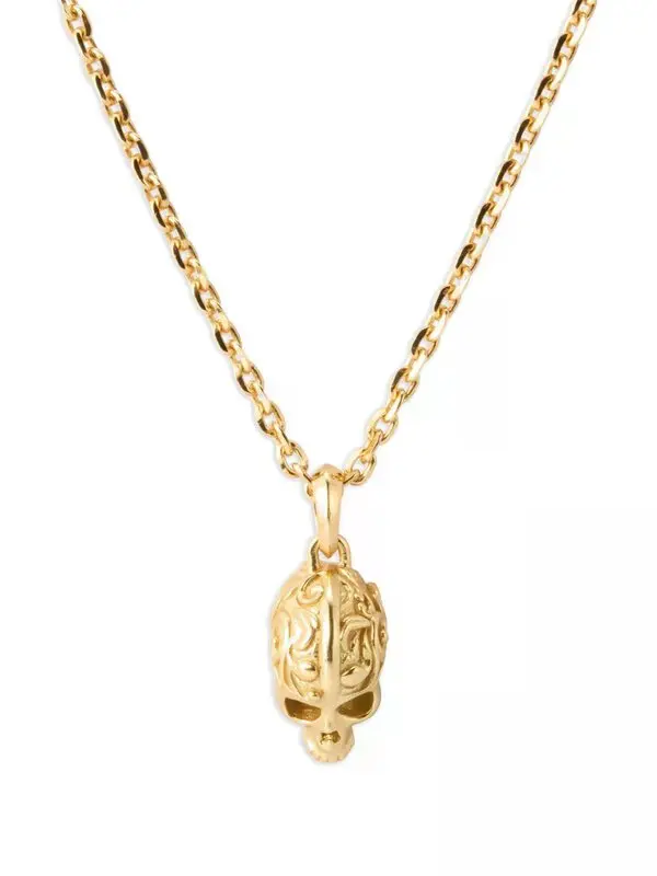 Emanuele Bicocchi Tone Skull Pendant Necklace - Gold