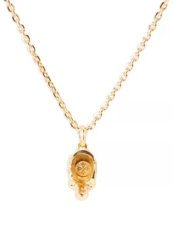 Emanuele Bicocchi Tone Skull Pendant Necklace - Gold