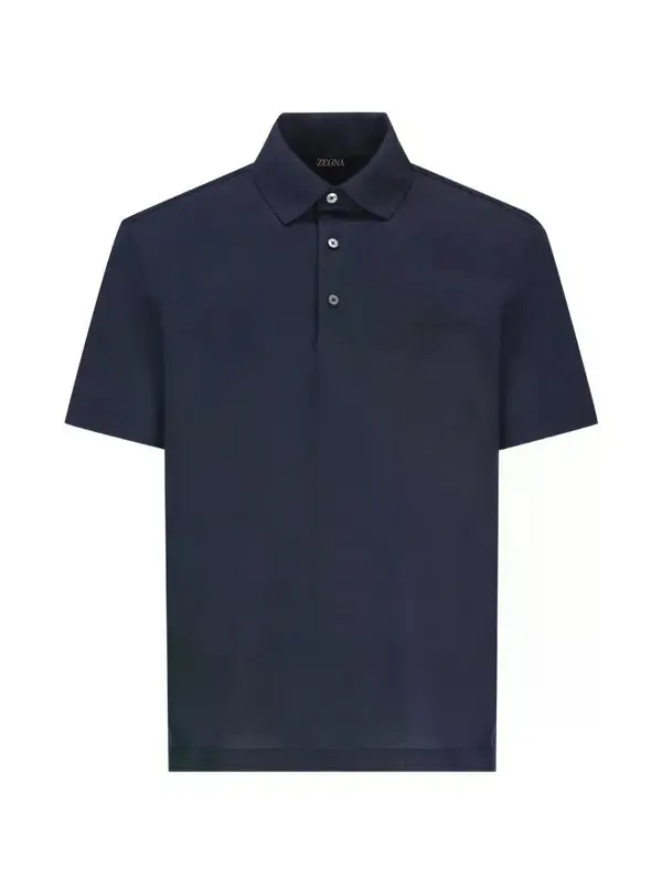 Zegna Short-sleeve Piqué Polo Shirt - Blue
