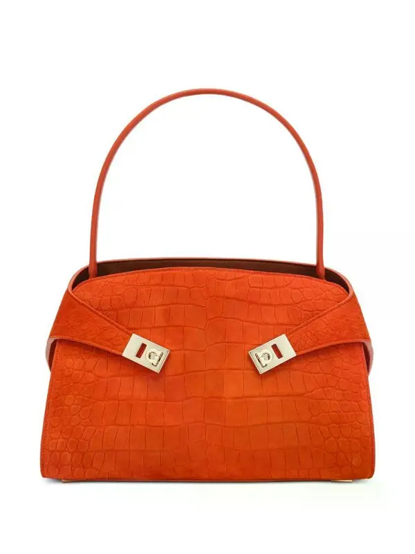 FERRAGAMO Medium Hug Shoulder Bag - Orange