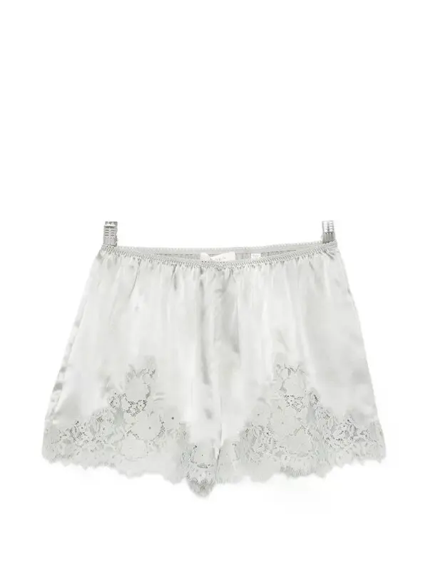 DÔEN Iona Lace-trim Shorts - Green