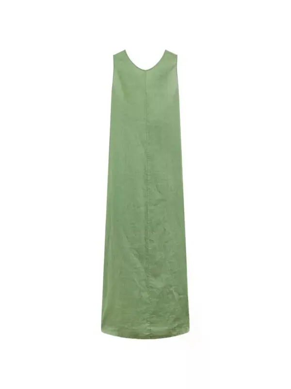 Aspesi Cut-out Tie-fastening Maxi Dress - Green