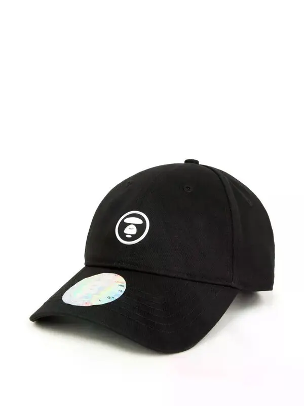 AAPE BY *A BATHING APE Moonface Logo-patch Cap - Black