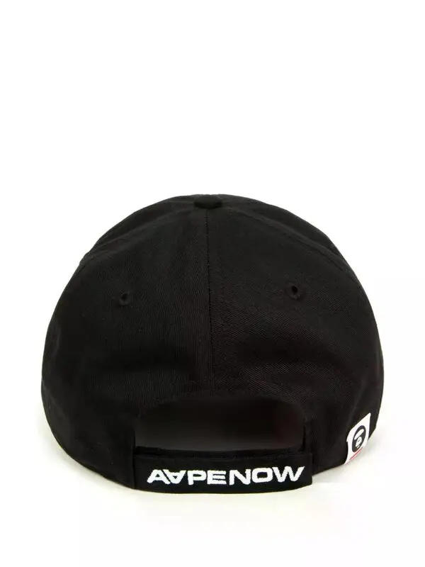 AAPE BY *A BATHING APE Moonface Logo-patch Cap - Black
