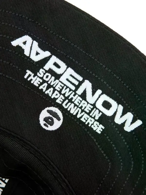 AAPE BY *A BATHING APE Moonface Logo-patch Cap - Black