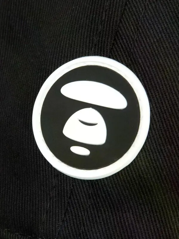 AAPE BY *A BATHING APE Moonface Logo-patch Cap - Black