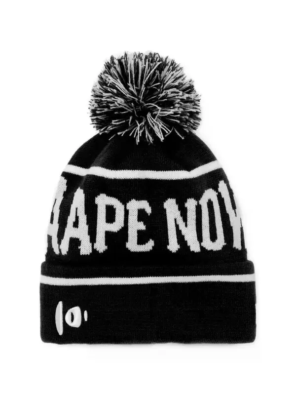 AAPE BY *A BATHING APE Intarsia-logo Beanie - Black