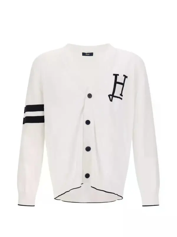 Herno Logo-detail Cardigan - White