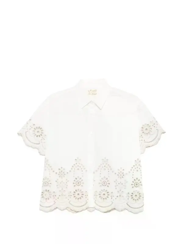 MC2 SAINT BARTH Broderie-anglaise Shirt - White