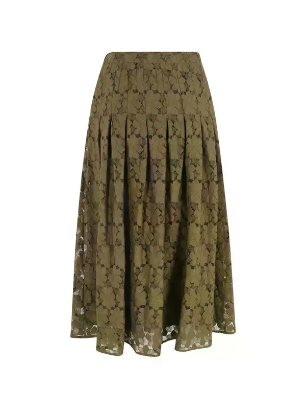 Max Mara Pleated Godet-effect Midi Skirt
