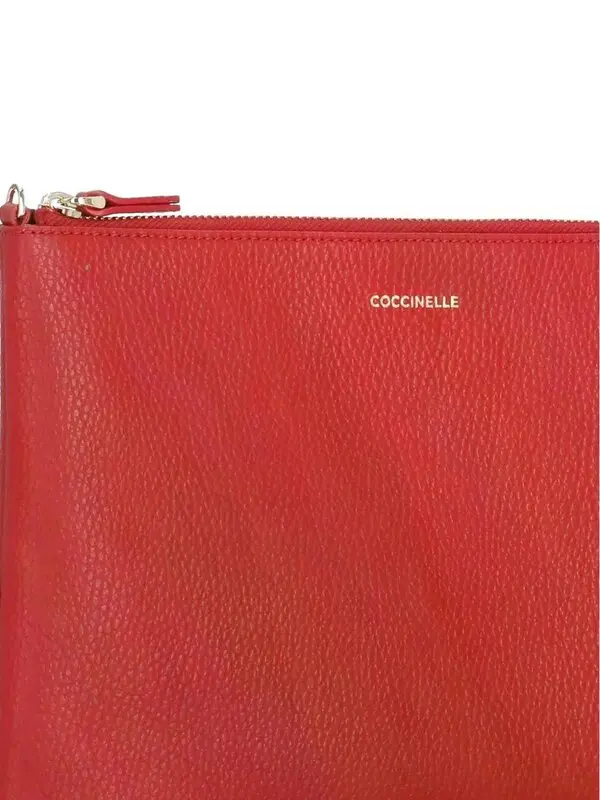 COCCINELLE Logo-print Leather Clutch Bag